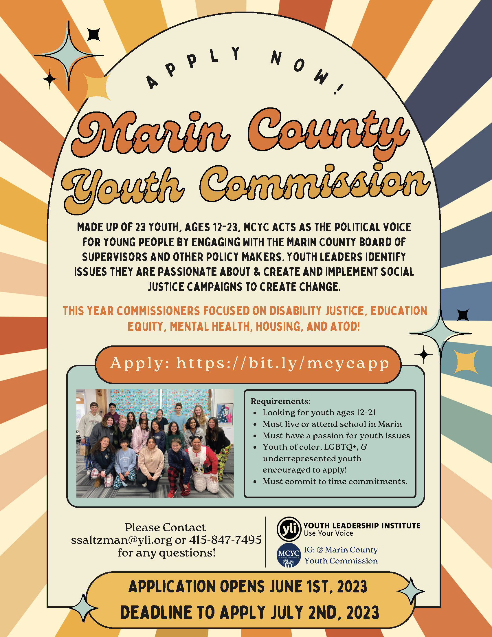 Marin County Youth Commission (MCYC) – Youth Leadership Institute